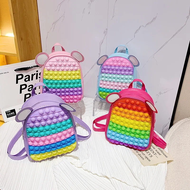 Rainbow-Press-Backpack-Kids-Stress-Relief-School-Bag-Colorful-Cute-Girl ...