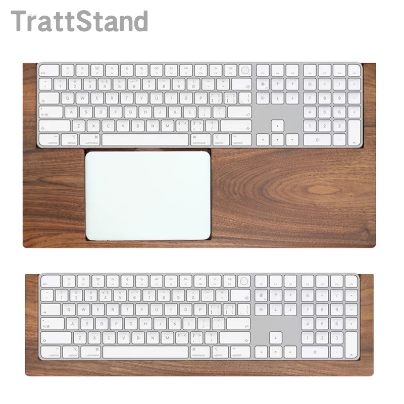 Walnut-Solid-Wooden-Tray-Palm-Rest-2-in-1-Stand-For-Apple-Magic ...