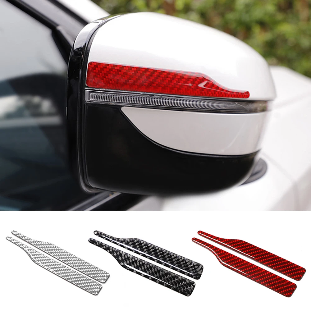 2-Pieces-Anti-Scratch-Trim-Sticker-Carbon-Fiber-Rearview-Mirror ...
