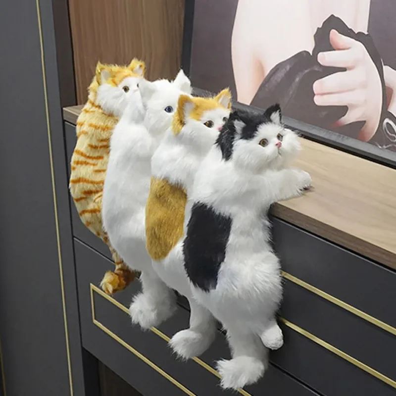 Simulation-Realistic-Cat-Doll-Furnishings-Gift-Hanging-Cat-Handicraft ...