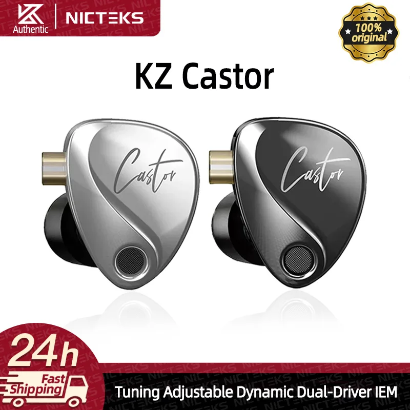 KZ-Castor-Wired-Earbuds-Improved-Bass-HiFi-Earphone-2-Dynamic-High-end ...