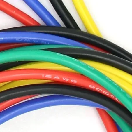 16AWG-5Meter-Black-5Meter-Red-Heatproof-Soft-Silicone-Silica-Gel-Wire ...