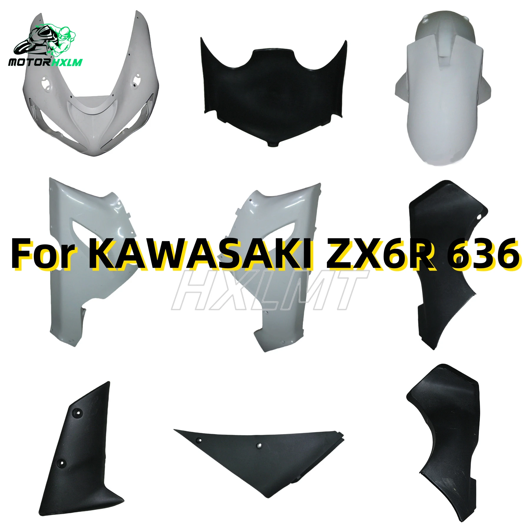 ABS Plastic Unpainted Black Front Tube Side Air Duct Cover Fairing Cowl ...