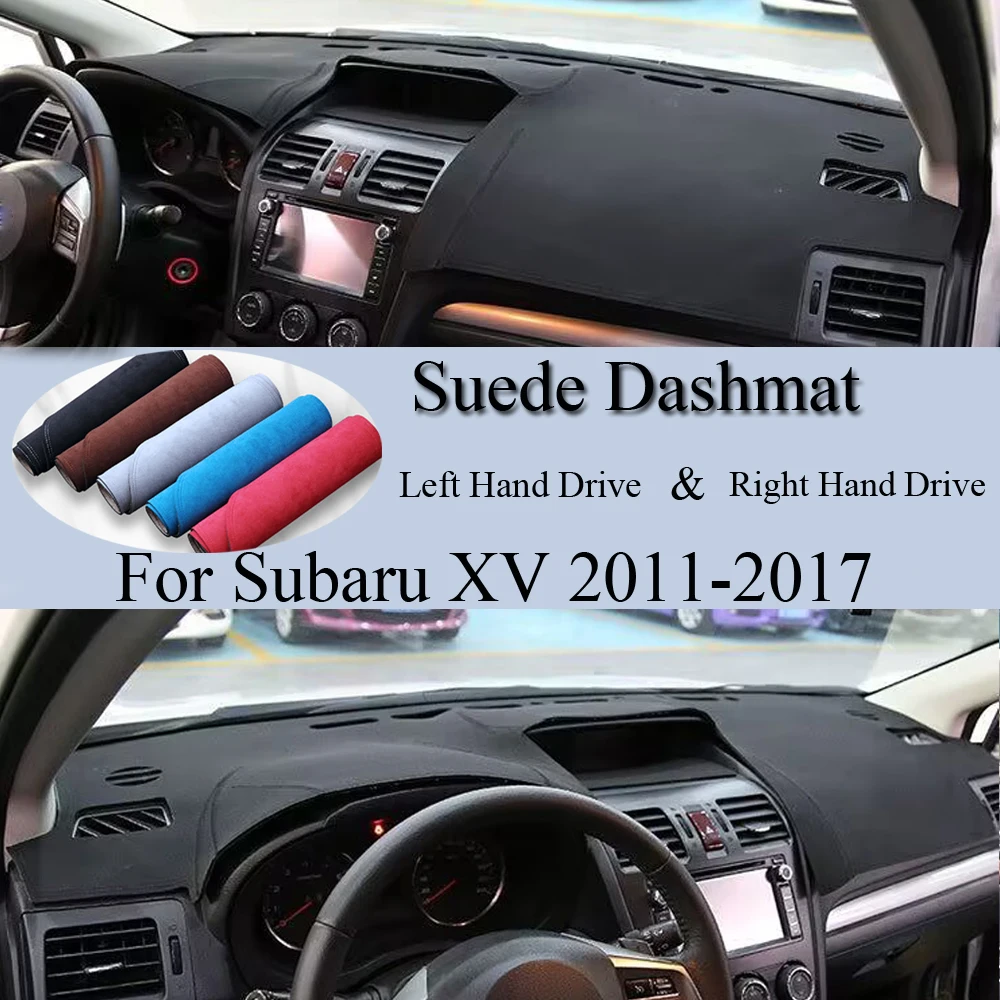For Subaru XV 2011 2012 2013 - 2017 WRX STI Suede Leather Dashmat Dash ...