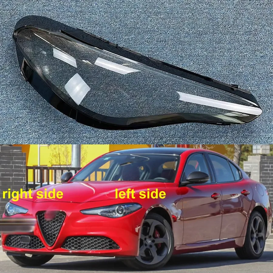 For-Alfa-Romeo-Giulia-2015-2022-Headlight-Cover-Transparent-Headlamp ...