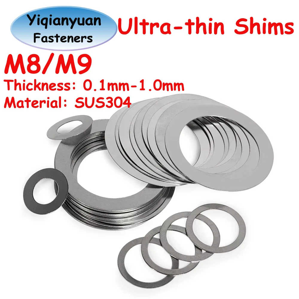 Yiqianyuan M8 M9 DIN988 SUS304 Stainless Steel Adjusting Shim Washers ...