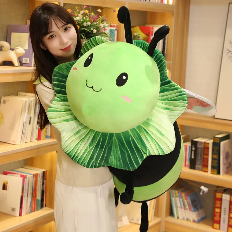 90cm-Cute-Chinese-Cabbage-Bee-Ladybug-Plush-Toy-High-Quality-Stuffed ...