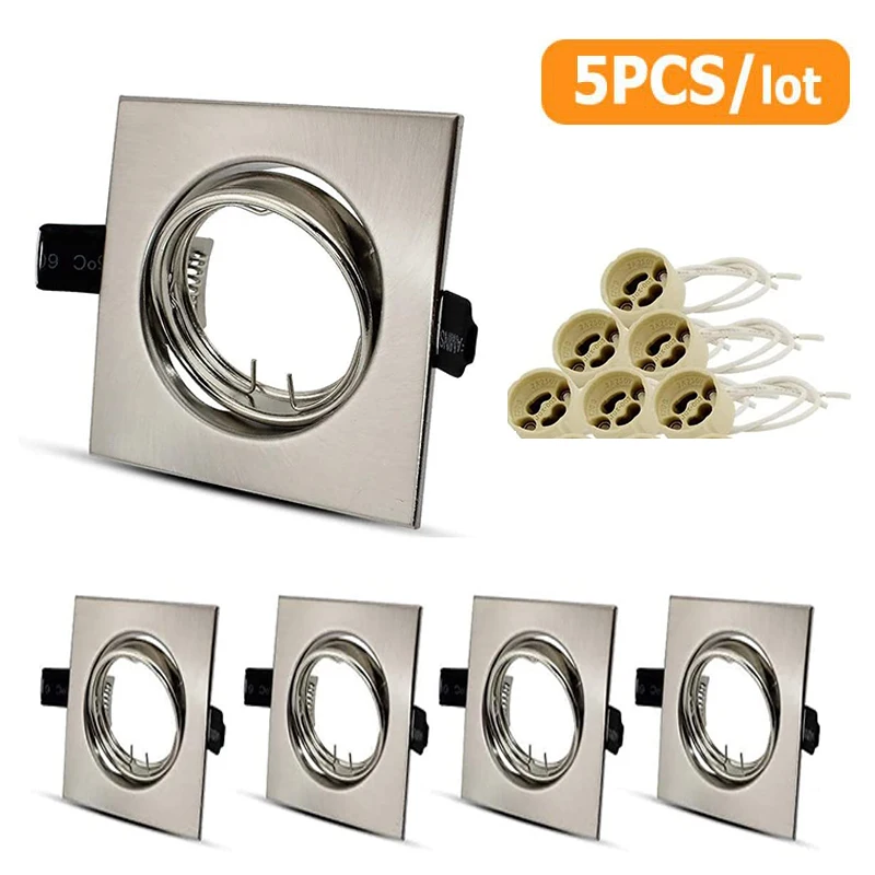 Square-LED-Recessed-Ceiling-Downlight-Cutout-50MM-Mounting-Frame-GU10 ...