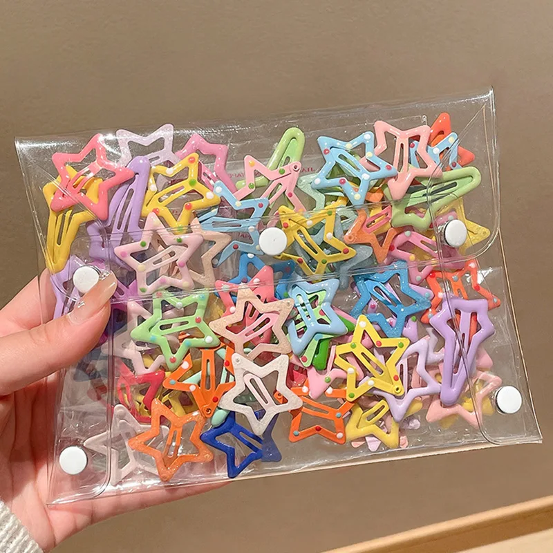 10Pcs-Set-Solid-Color-Star-Hair-Clips-for-Kids-Girls-Headwear-Alloy ...