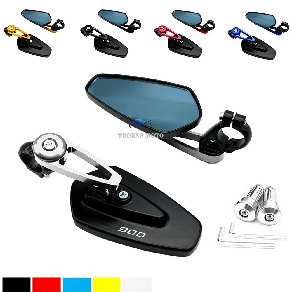 7-8-22MM-Motorcycle-Mirror-CNC-Aluninum-Handlebar-End-Rearview-Mirrors ...
