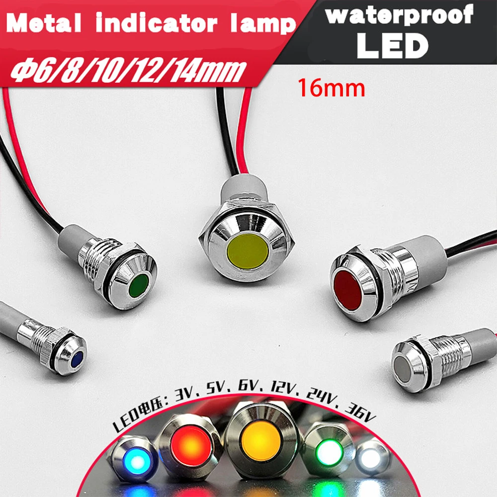 6mm-8mm-10mm-12mm-14mm-16mm-Waterproof-IP67-Metal-LED-Warning-Indicator ...