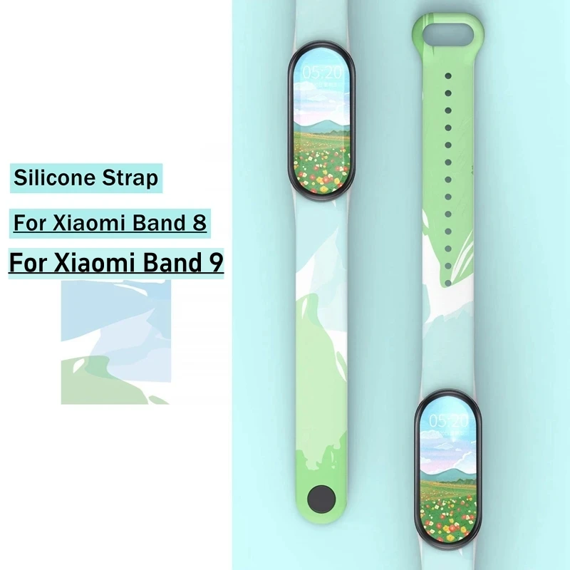 Soft-TPU-Silicone-Strap-para-Xiaomi-Mi-Band-Cinto-De-Pulseira-Impress-o ...