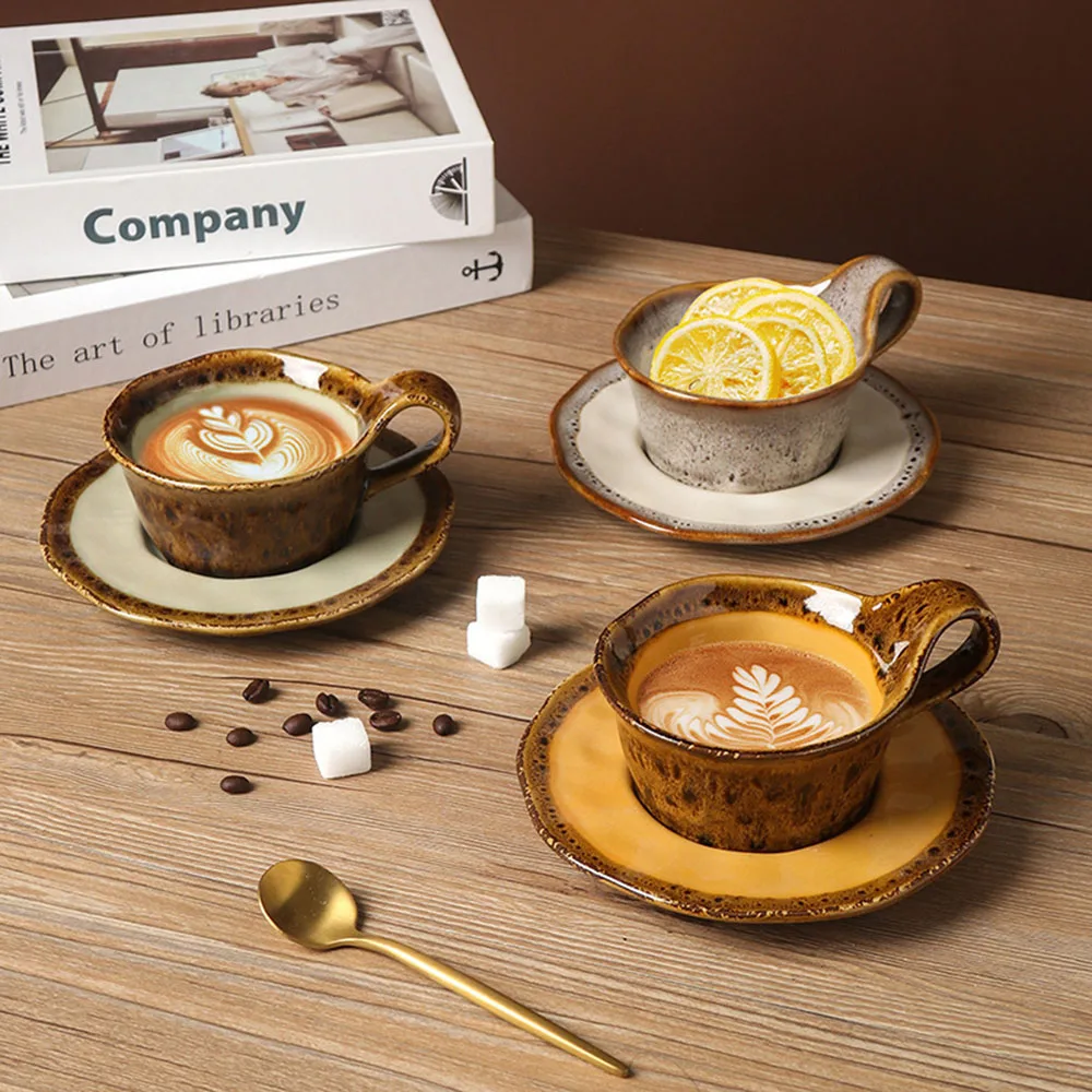 Japanese-Style-Coffee-Cup-set-Retro-Style-Coffee-Cup-Color-Glaze-Craft ...