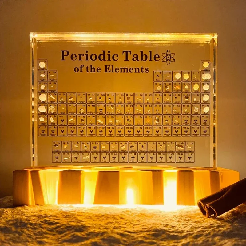 Acrylic-Periodic-Table-with-Real-Elements-Chemical-Mendeleev-Periodic ...