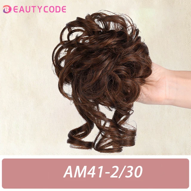 Synthetic curly hair bun elastic band and comb clip - (Brand - BeautyE ...