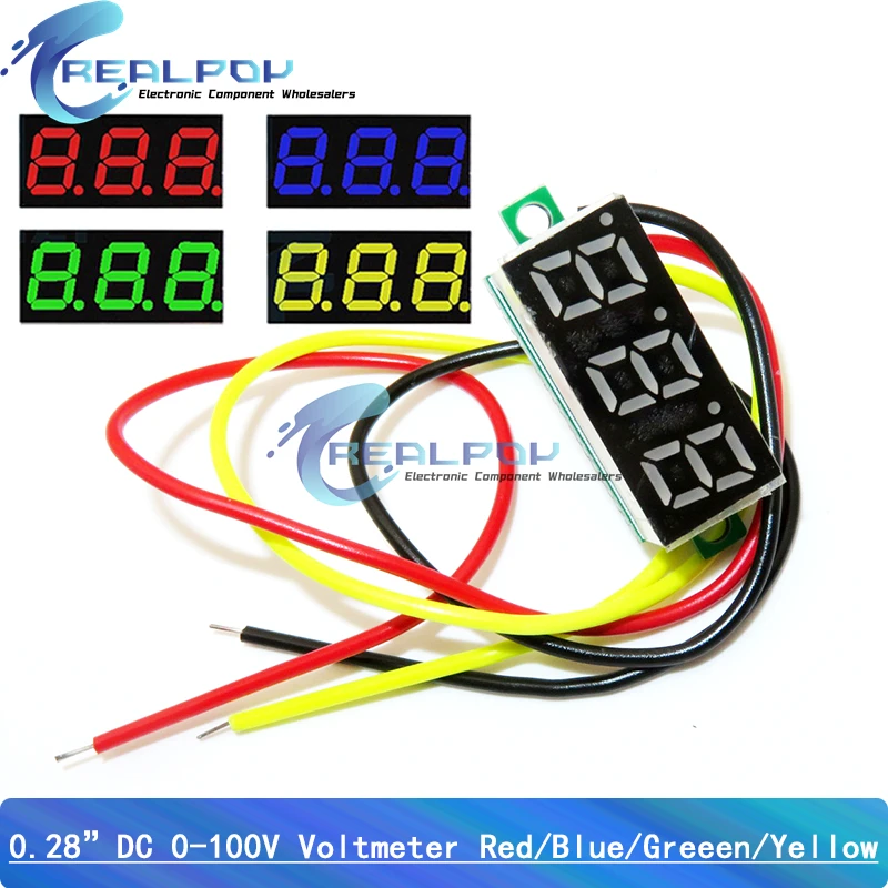 0-28-inch-DC-LED-Digital-Voltmeter-0-100V-Voltage-Meter-Auto-Car-Mobile ...