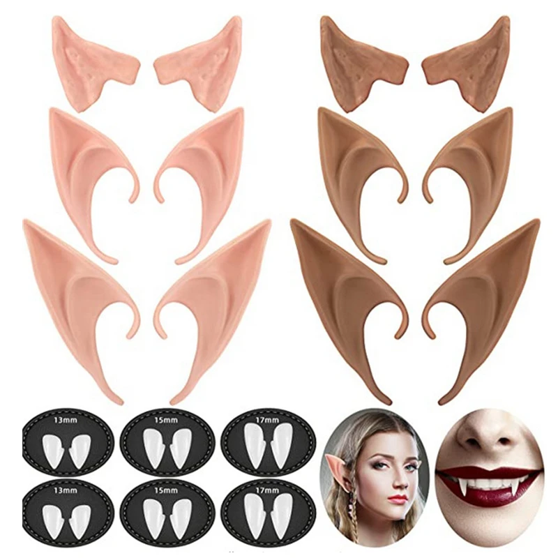 Cosplay Fairy Pixie Elf Ears Soft Vampire Ear Prop Angel Anime Party ...