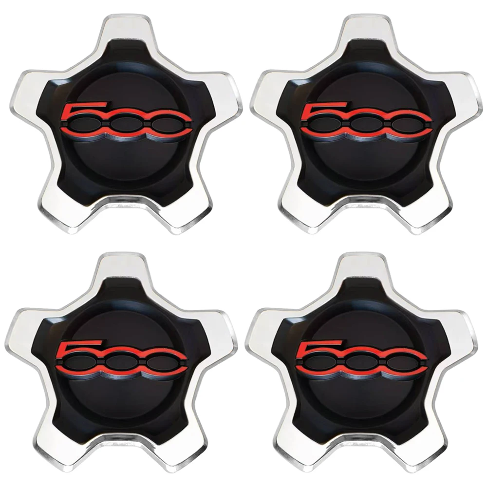 Red For Fiat 500x Hubcap Cupping Wheels Centre Hub Caps 16 inch Set ...