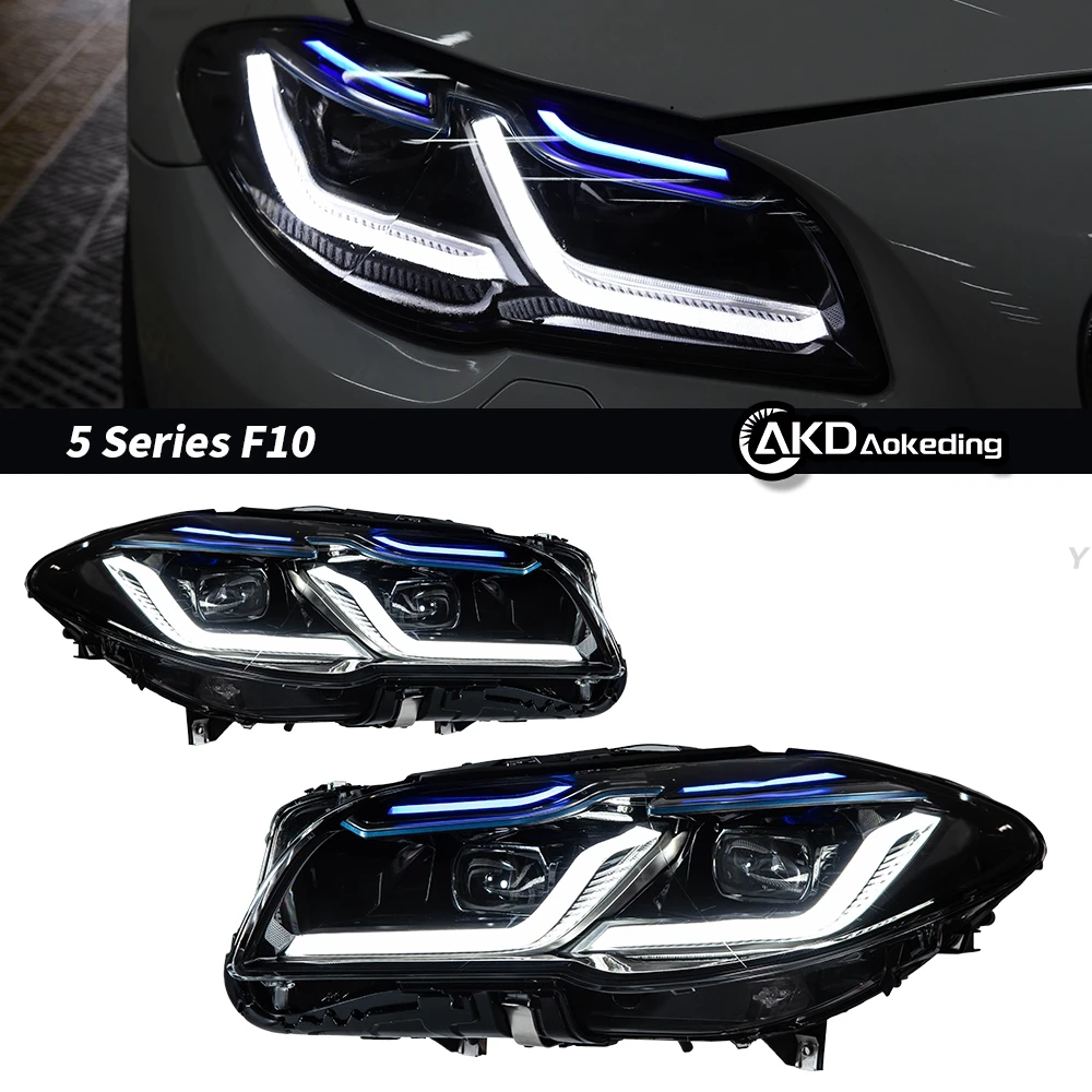 Auto Parts For BMW F10 5 Series Headlights 2010-2017 latest Styling LED ...
