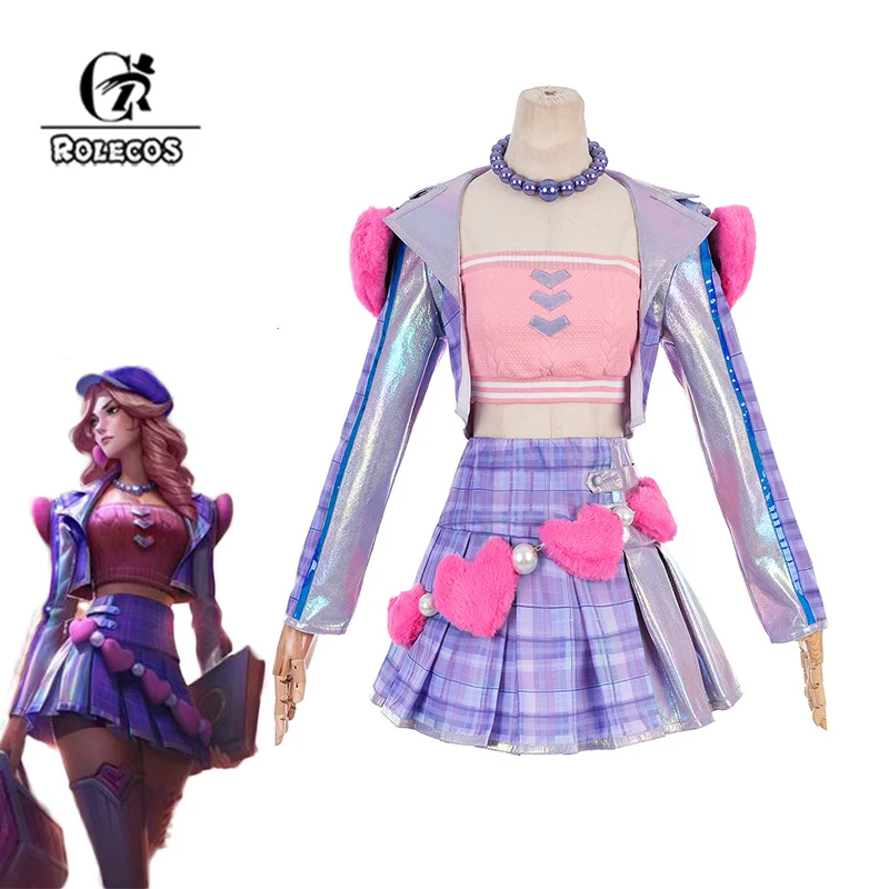 ROLECOS-LOL-Game-Cosplay-Caitlyn-Costume-Heartache-Heartthrob-Valentine ...