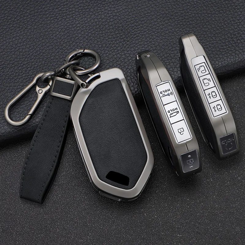 Zinc-Alloy-Leather-Car-Key-Case-Cover-for-2024-Kia-EV9-Picanto-Carnival ...