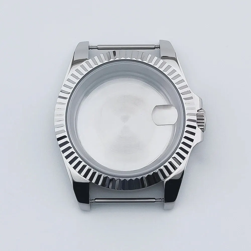 NEITON-39mm-Silver-Watch-Case-Sapphire-Glass-Fit-NH35-NH36-NH34-ETA2824 ...