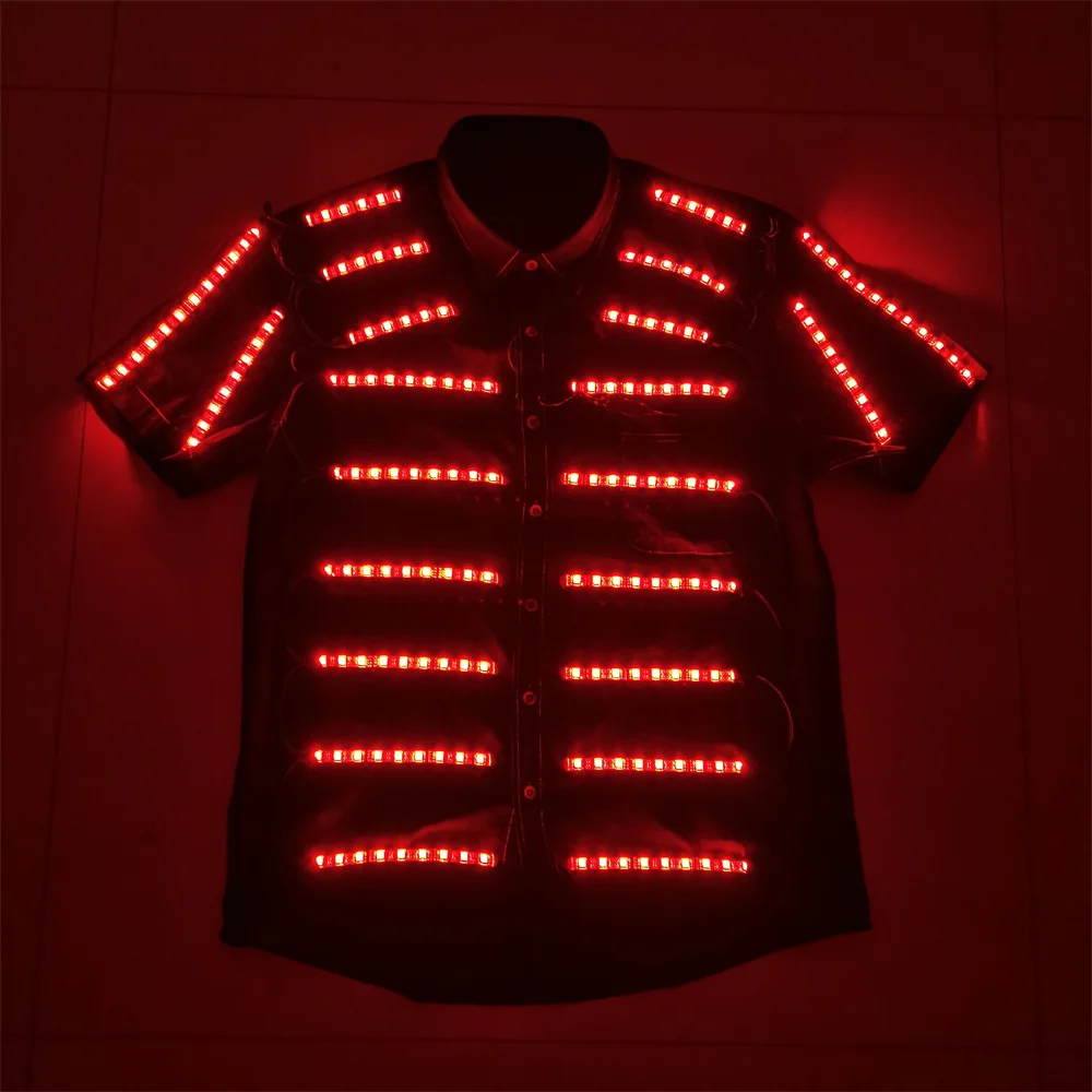 Magicool-RGB-Led-Lighting-Glowing-Shirt-Costumes-Nightclub-Remote ...