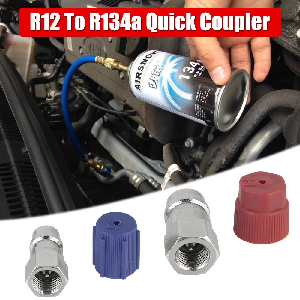 Car-Air-Conditioner-Refrigerant-Charger-Adapter-R12-R22-1-4SAE-To-R134a ...