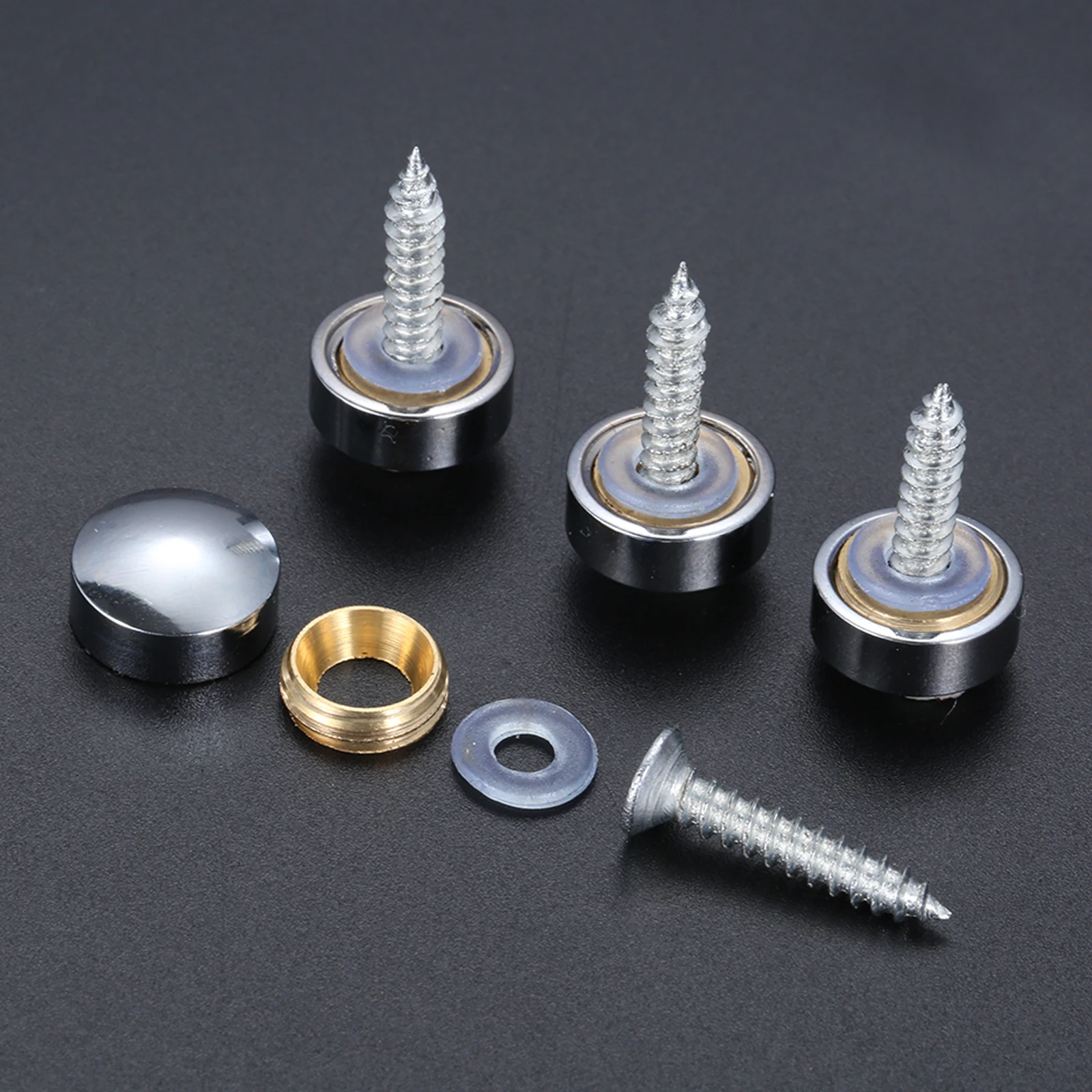 12-Sets-Silver-12mm-Copper-Advertising-Screws-Mirror-Nails-Decorative ...