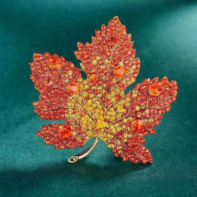 Shining-Maple-Leaf-Brooches-Elegant-Rhinestone-Red-Color-Pin-Fashion-Clothes-Jewelry-Beautiful ...