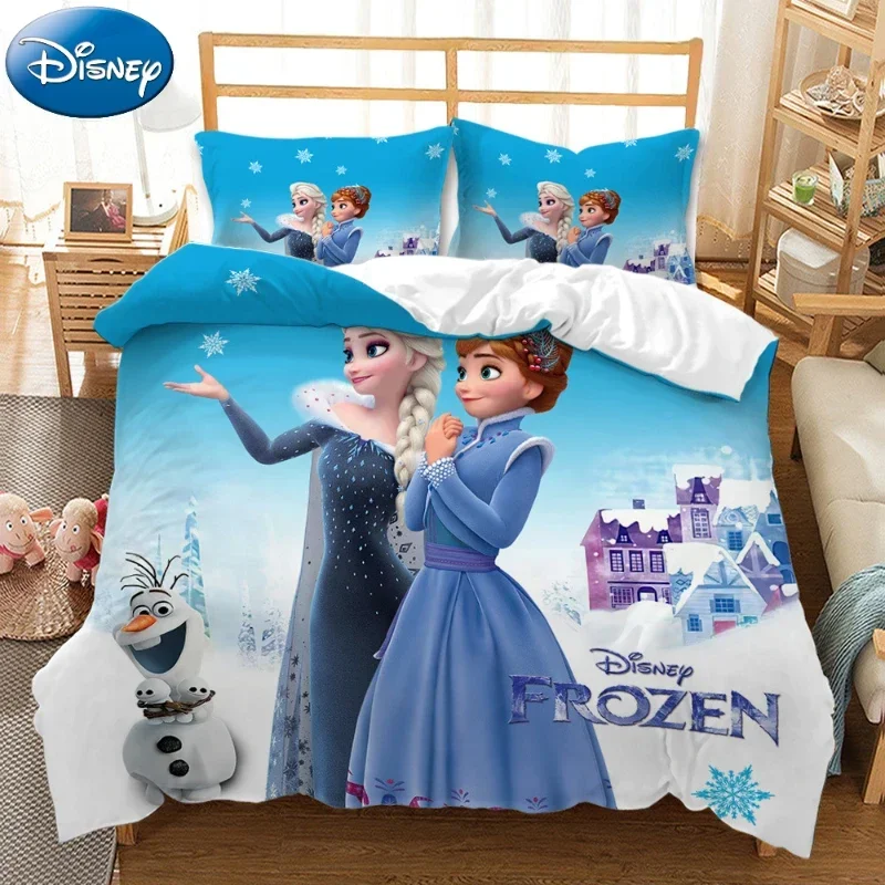 Disney-Frozen-Anna-Elsa-Princess-Bedding-Set-Household-Cartoon-3D ...