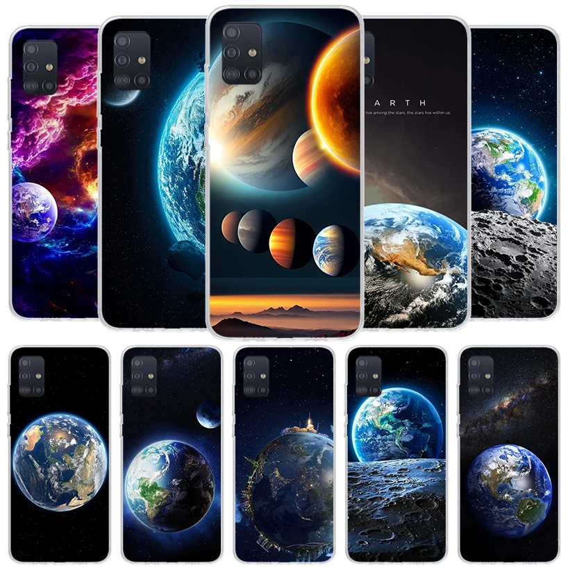 Earth Stars Space Cover Phone Case For Samsung Galaxy A12 A22 A32 A52 ...