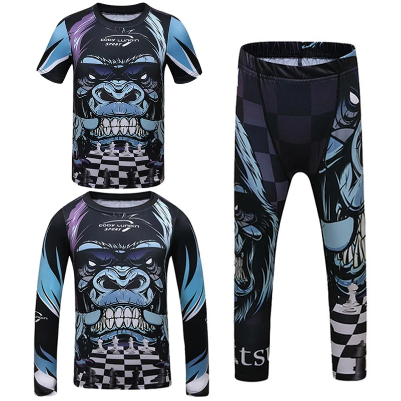 Kids-MMA-T-shirt-Pant-KickBoxing-Sets-Rashguard-jiu-jitsu-Shirts ...