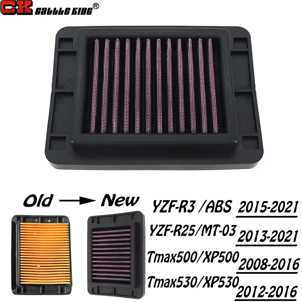 Motorcycle Air Filter For YAMAHA YZF R3/R25 YZF R3 ABS YZF R25 MT 03 ...