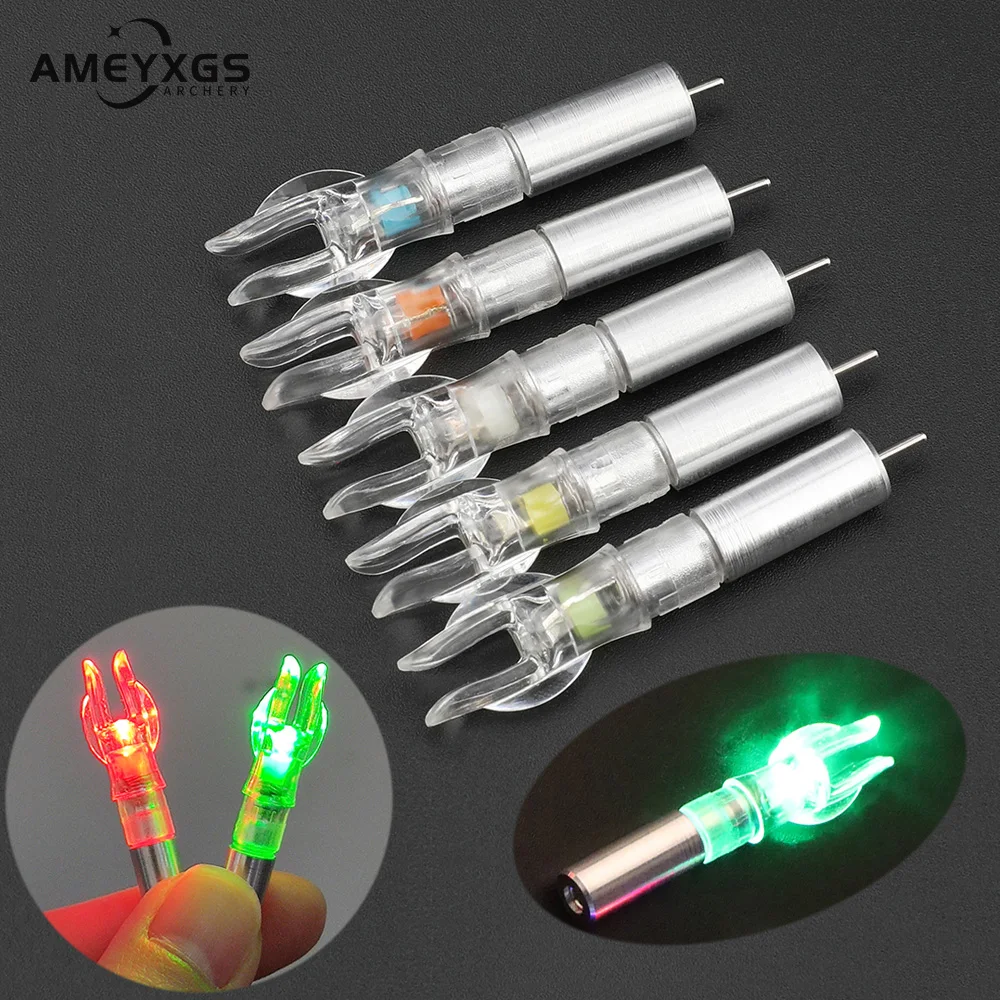 Archery-LED-Glowing-Arrow-Tail-Replaceable-Battery-Automatically ...