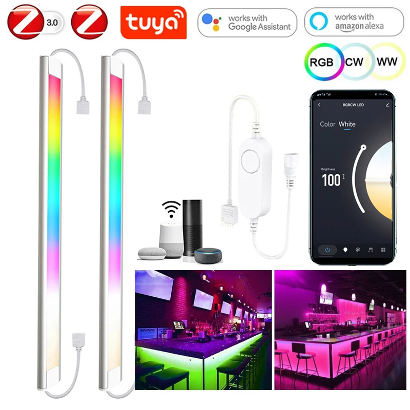 Tuya Zigbee Under Cabinet LED Light Bar Kit 30CM RGBCCT Smart Light ...