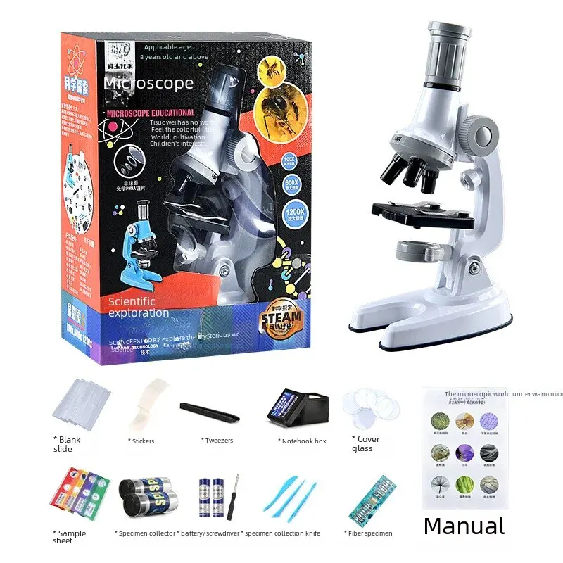 1200x-High-Definition-Optical-Microscope-Children-Primary-School ...