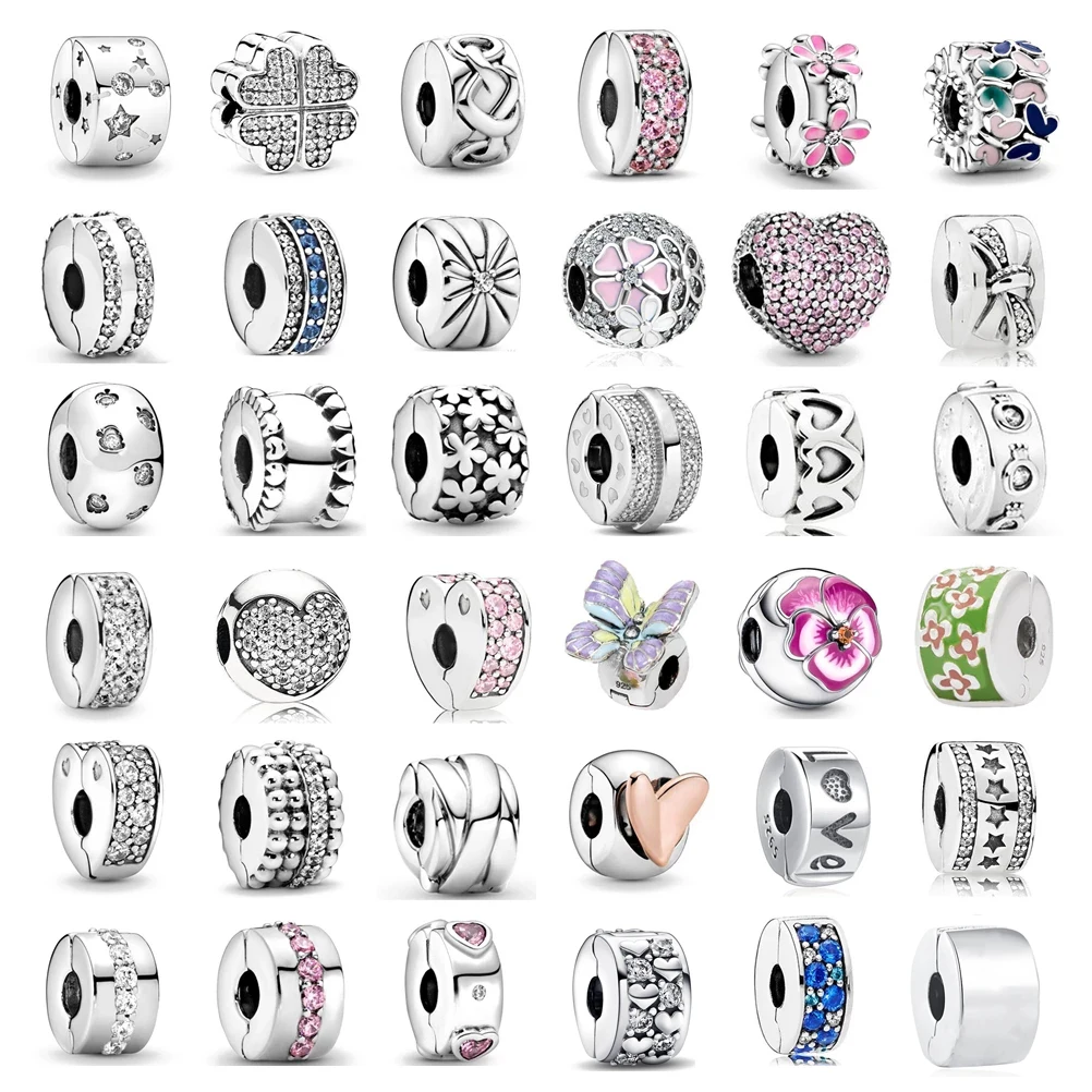New-925-Sterling-Silver-Galaxy-Star-Cluster-Fixing-Clip-Charm-bead-Fit-Original-Pandora-Bracelet ...