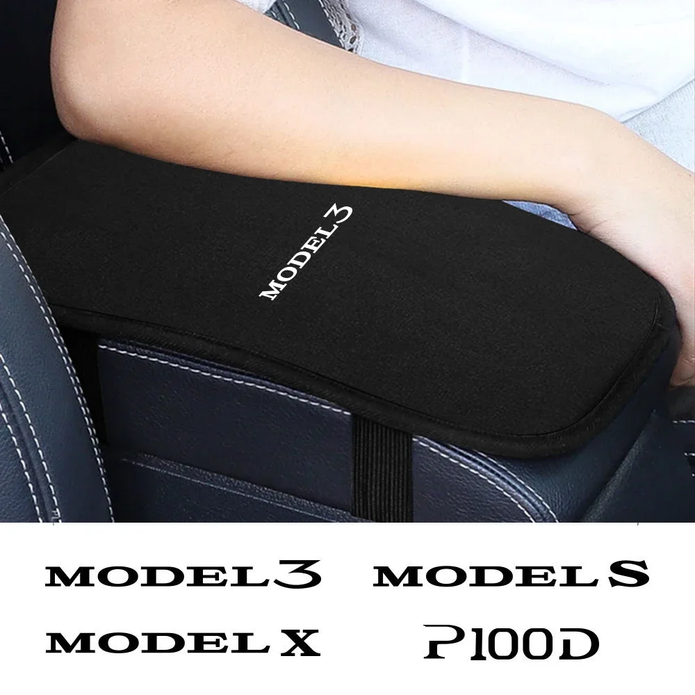 For-Tesla-Model-3-X-Y-S-Car-Armrest-Box-Pad-Soft-Plush-Vehicle-Center ...