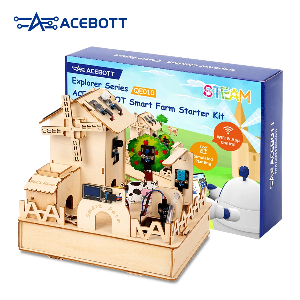 ACEBOTT-ESP32-IOT-Projects-Wooden-House-STEM-Smart-Farm-Starter-Kit-For ...