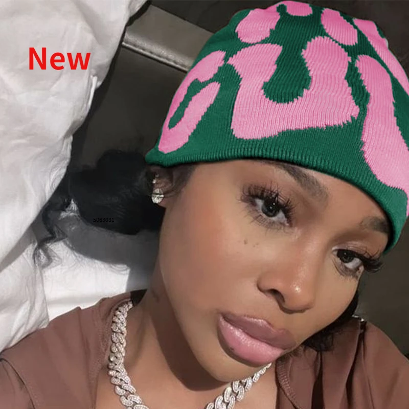 Acrylic Knitting Cap | Color Knit Hat | Red Hat Design | Design Skully ...