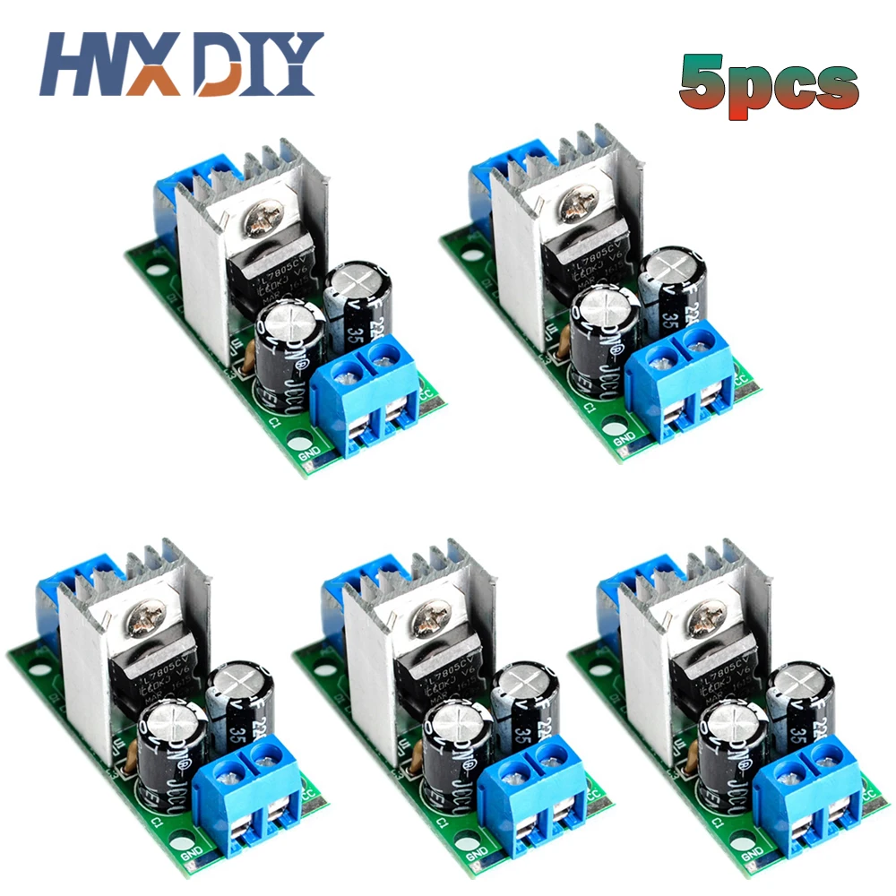 5PCS LM7805 LM7812 DC/AC 3 단자 전압 조정기 전원 공급 장치 모듈 5V 12 V 출력 1.2A L7805 ...