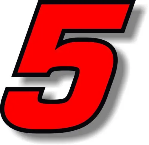 Motorcycle-Racing-Car-Stickers-Black-Red-Outline-Quare-Font-Race-Number ...
