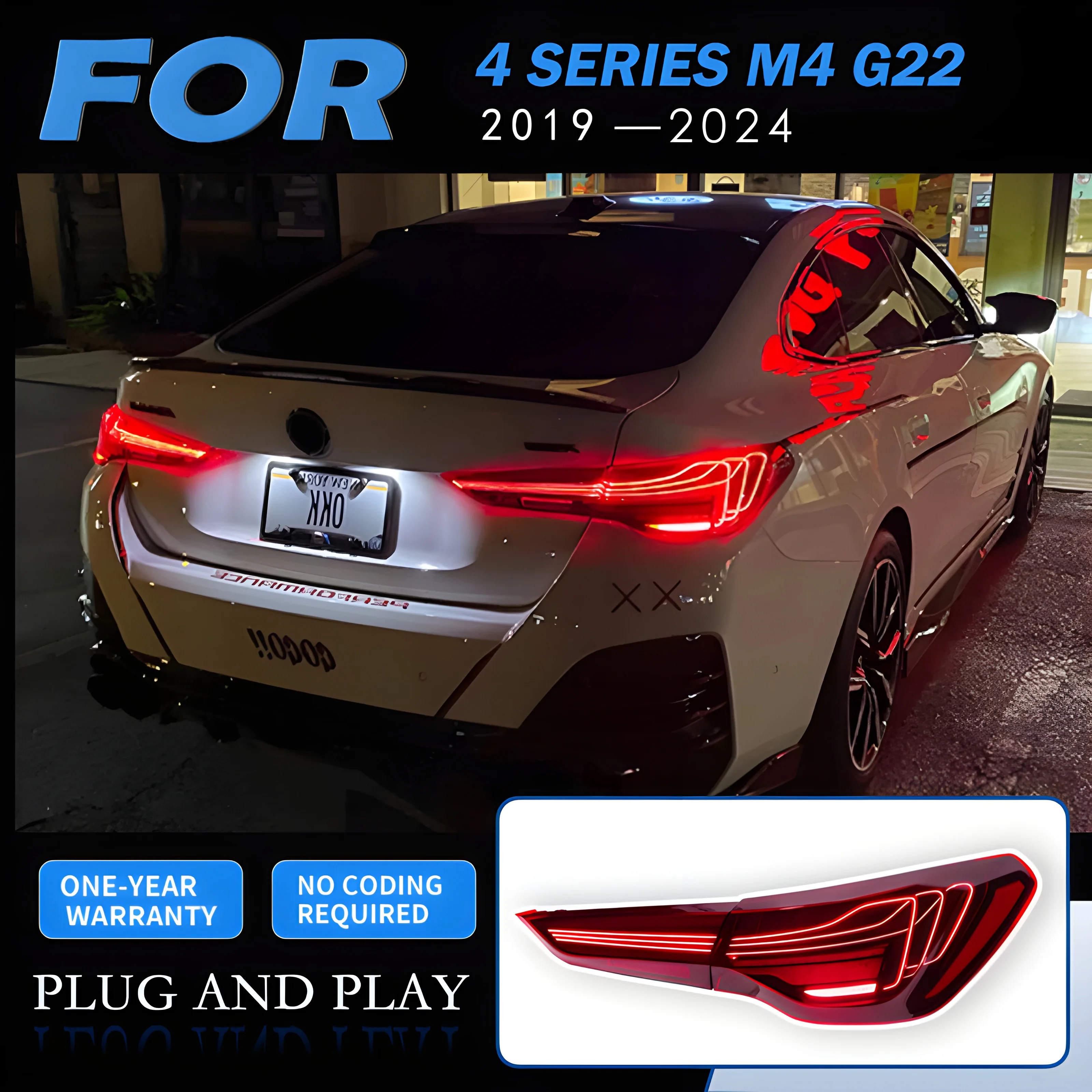 Taillights-For-4-series-M4-G22-G23-G26-G82-laser-head-diode-running ...