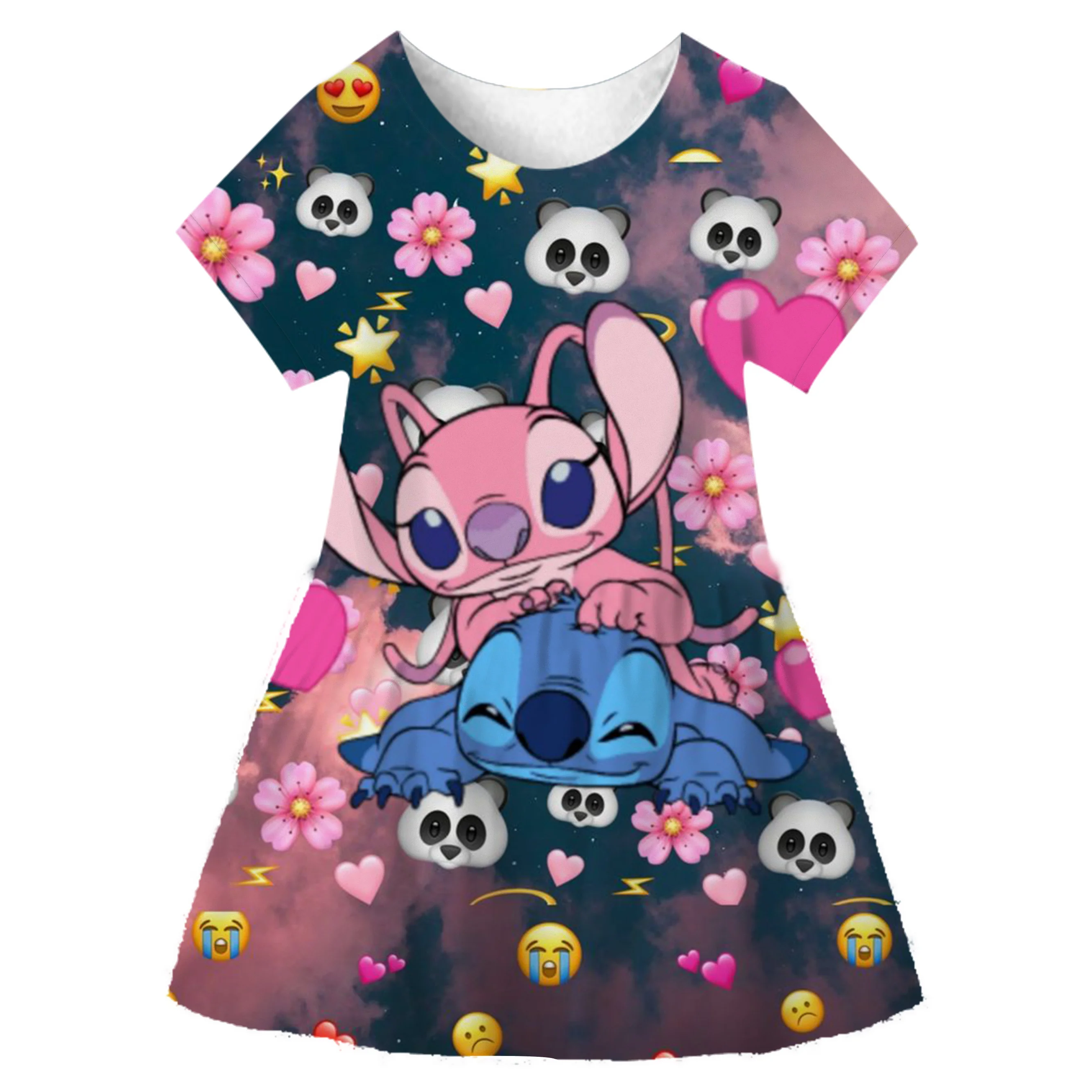 1-10-Years-Girls-Stitch-Princess-Dress-Stich-Disney-For-Kids-Children ...