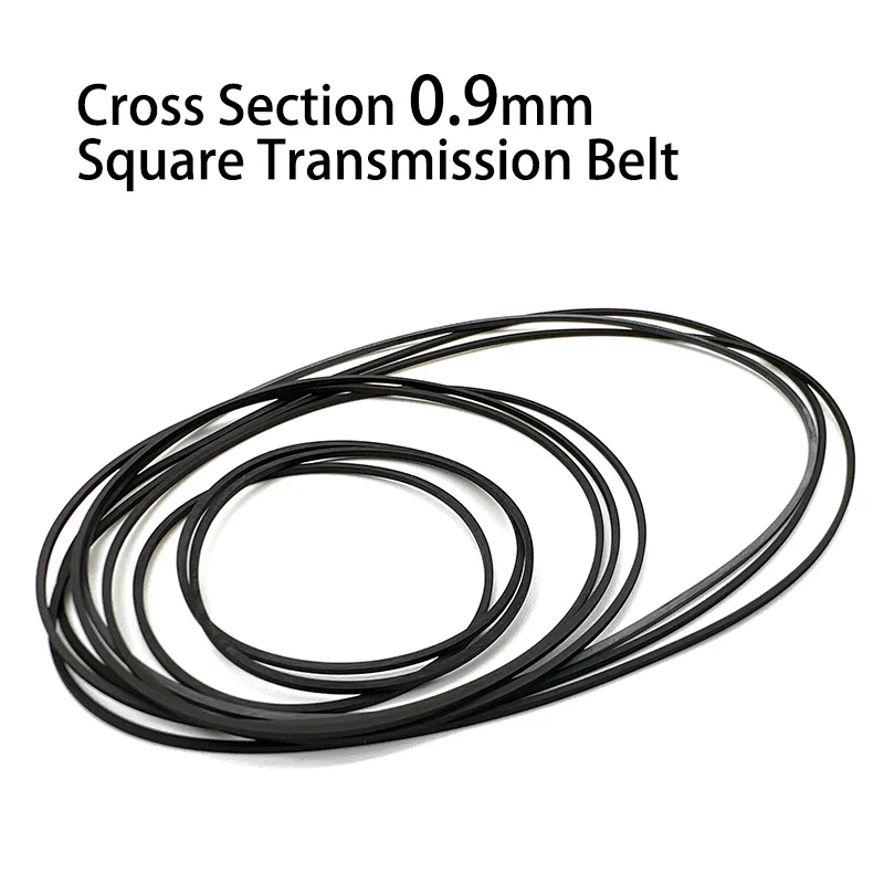 1Pcs Cross Section 0.9mm Square Rubber Transmission Belt Folded Length ...