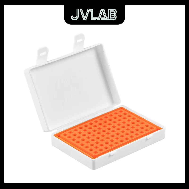PCR Tube Storage Box Hold 8x12 96 well 0.2ml Tubes Portable Stackable ...