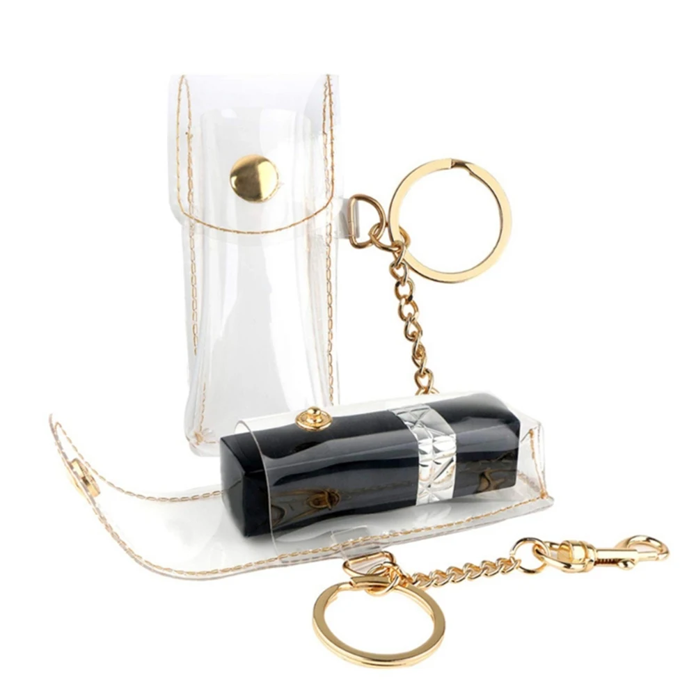 Clip-on-Sleeve-Chapstick-Pouch-Keychain-Lipstick-Holder-Clear-Lipstick ...