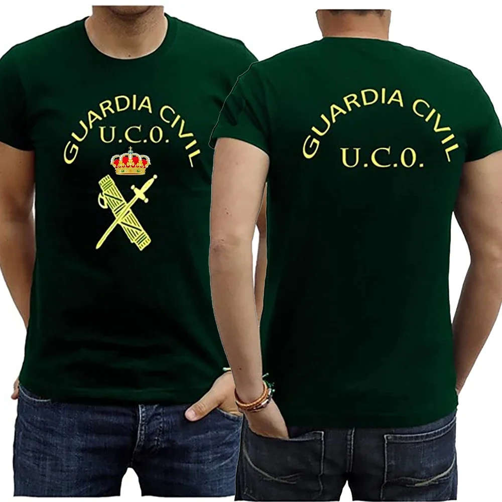 Camiseta-de-la-Guardia-Civil-de-Espa-a-para-hombre-camisa-100-de-algod ...