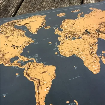 1PCS World Scratch Off Maps Wall Art Posters, Maps To Mark Track ...